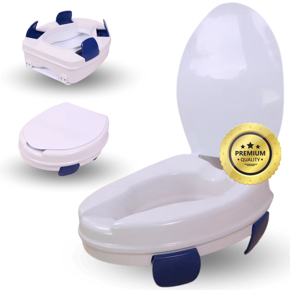 WC-Verhoger Volwassenen 11cm | Orthopedische Toiletverhoger 4 clips ...